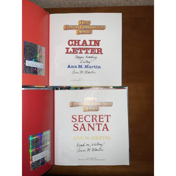 Accents | The Baby Sitters Club Chain Letter Secret Santa Signed By Ann ...